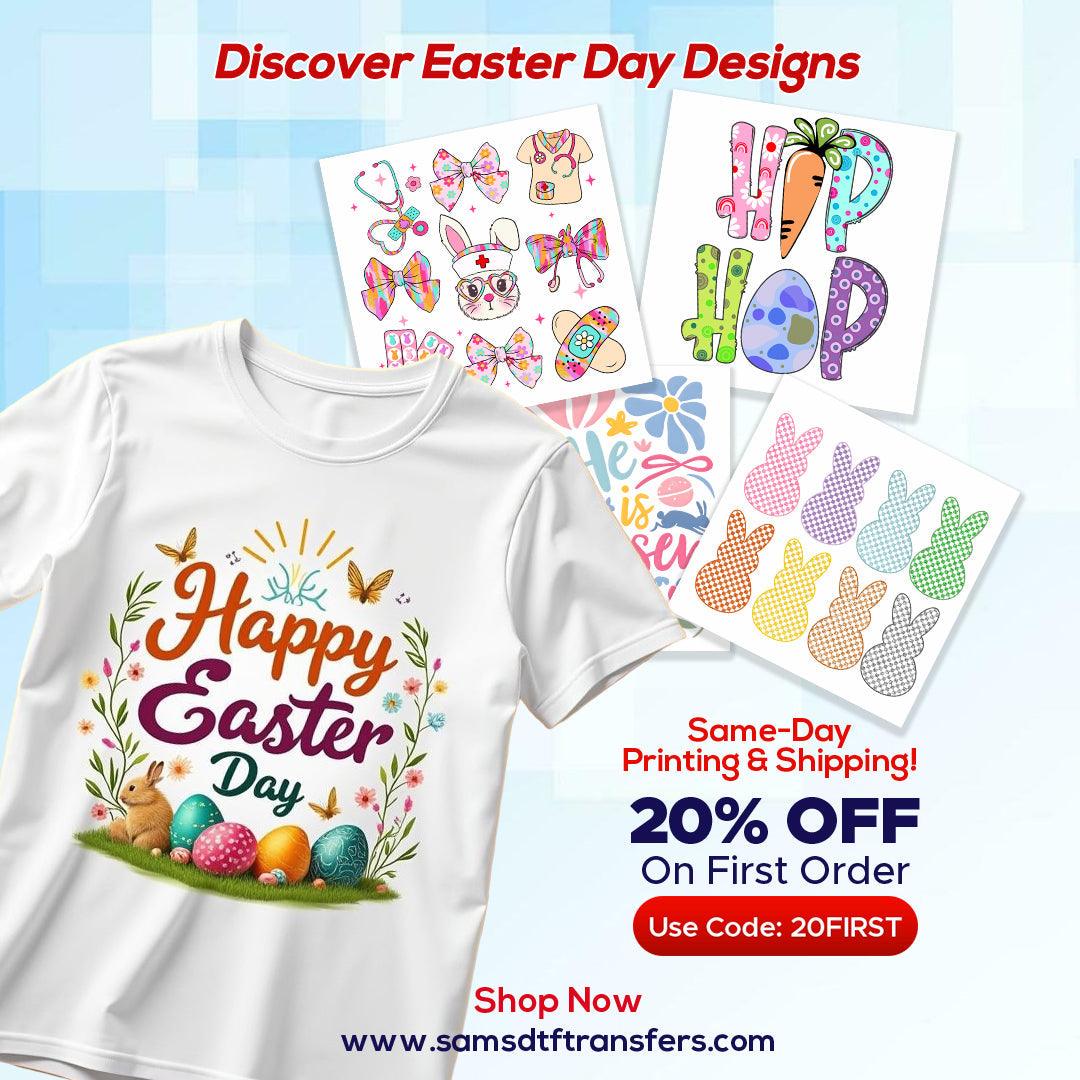 Easter Ready-to-Press DTF Transfers – Cute & Vibrant Designs – Sam's ...